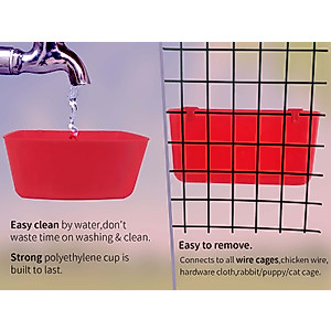 AMZSYLV 26 Pack Rabbit Feeder Waterer Chicken 21 oz Food Water Cage Cups Puppy Cat Hanging Feeding Dish Coop Bowl Watering Container Treats Drinker for Pigeon Bird Bath Basin Hamster Bed