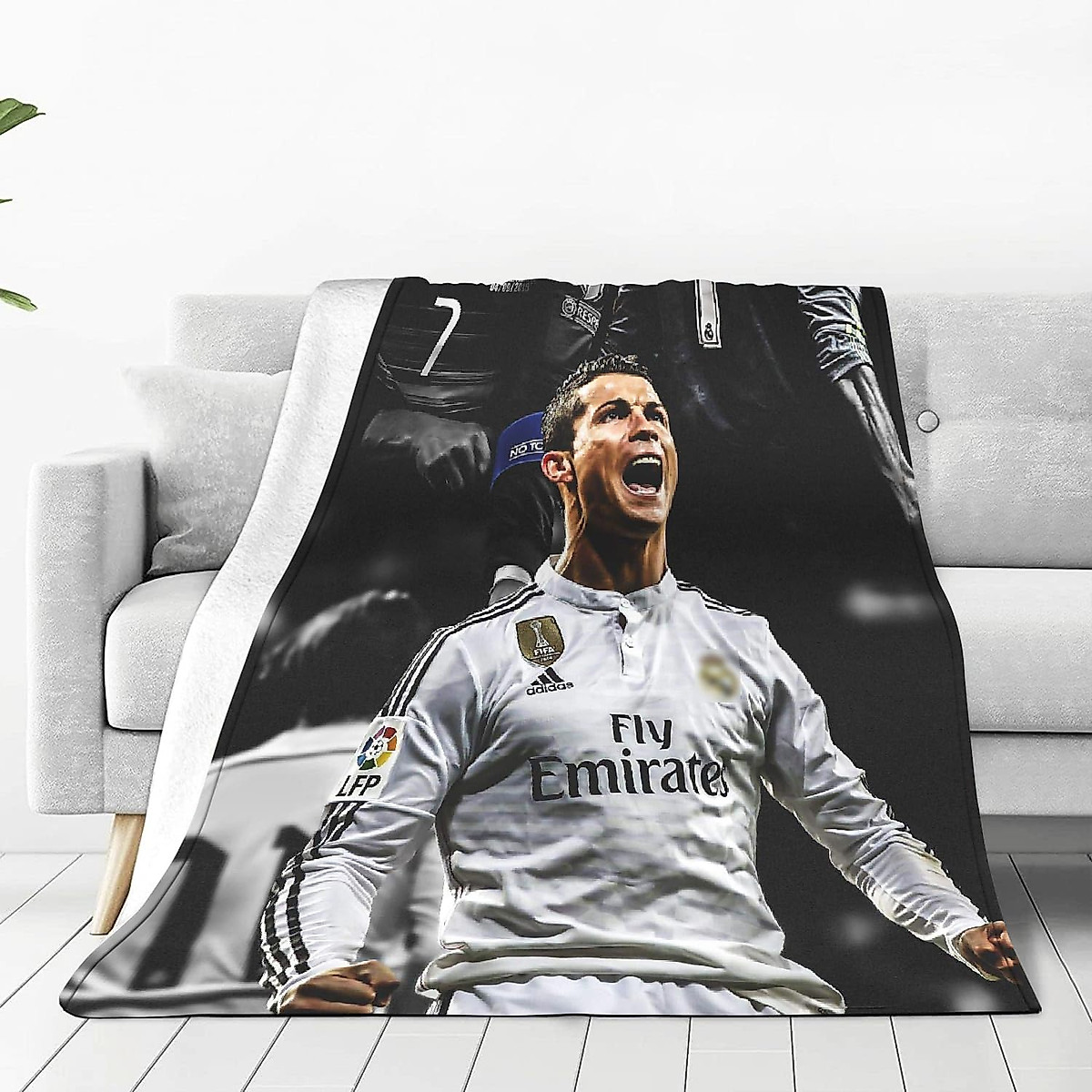 50''x60'' Flannel Football Player Blankets, Cozy Plush Throw Football Player Soft Blankets for Bedding Sofa and Travel Reserve air Conditioning Blanket Boys Girls Birthday Gifts