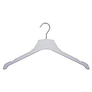 NAHANCO 9101750 Acrylic Top Hanger, 17", White (Pack of 50)