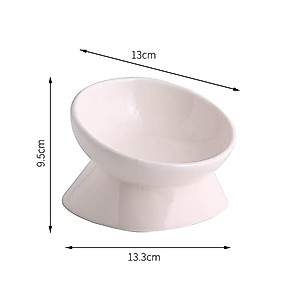 FUUIE Bowls for Food and Water Pet Supplies Tall Slanted Mouth Pet Bowl (Color : Blue)