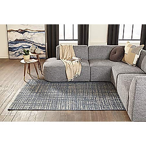 Momeni Rugs Como Contemporary Geometric Indoor Outdoor Area Rug, 9'10" X 13'2", Blue