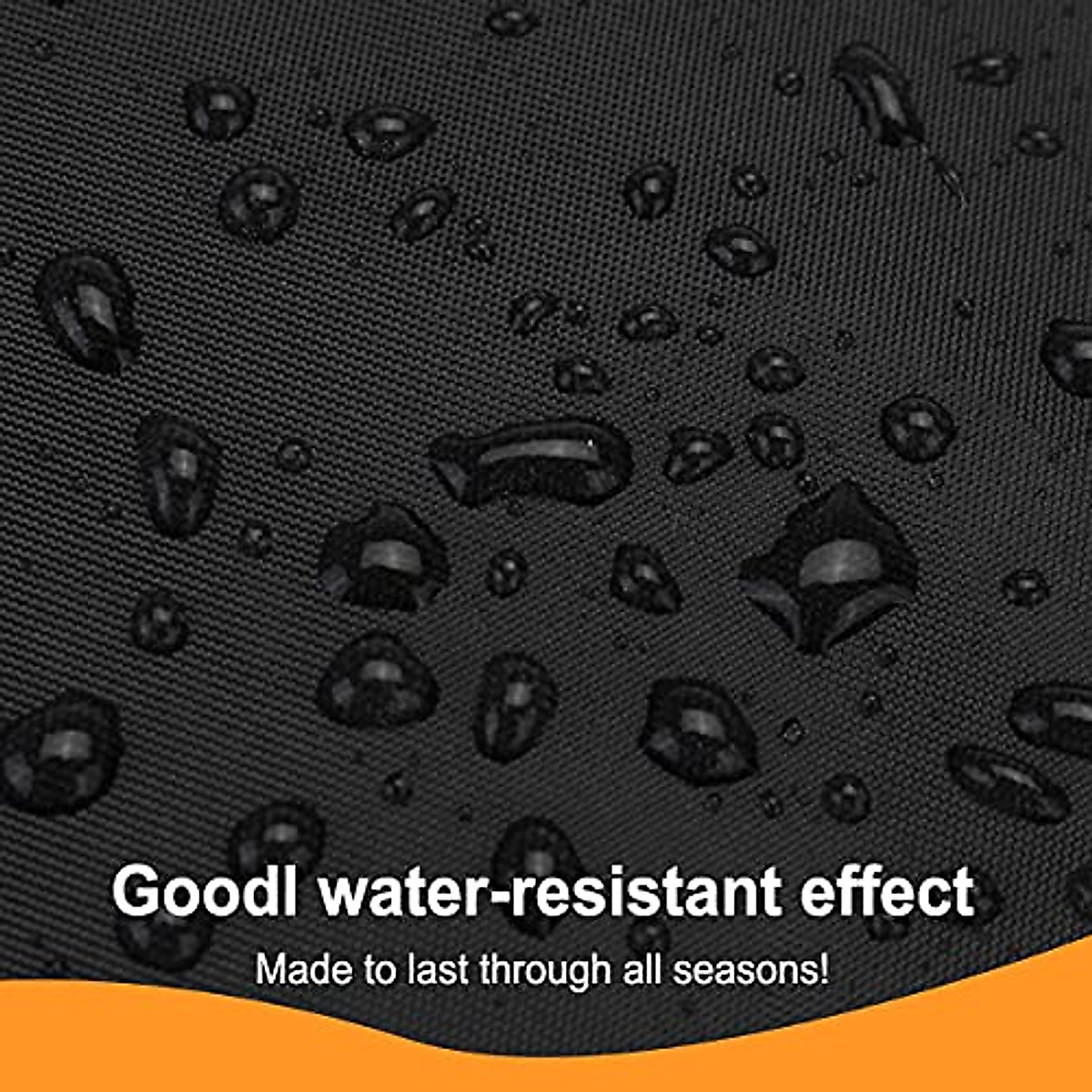 LBTING Fire Pit Cover, 48 inch Cover for 42-48 inch Round Firepit, Waterproof Windproof Dustproof UV-Resistant Heavy Duty Cover for Outdoor Patio Firepit Table - Black