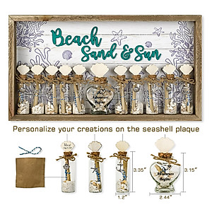 SAILINGSTORY Honeymoon Sand Jar Keepsake Shadow Box Beach Memory Coastal Decor Wedding Gift Adventure Archive Box Seashell Holder