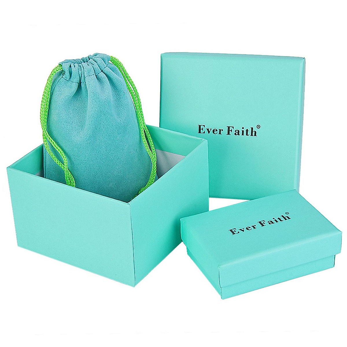 EVER FAITH Bridal Silver-Tone Crown Heart Teardrop Bracelet Clear Austrian Crystal