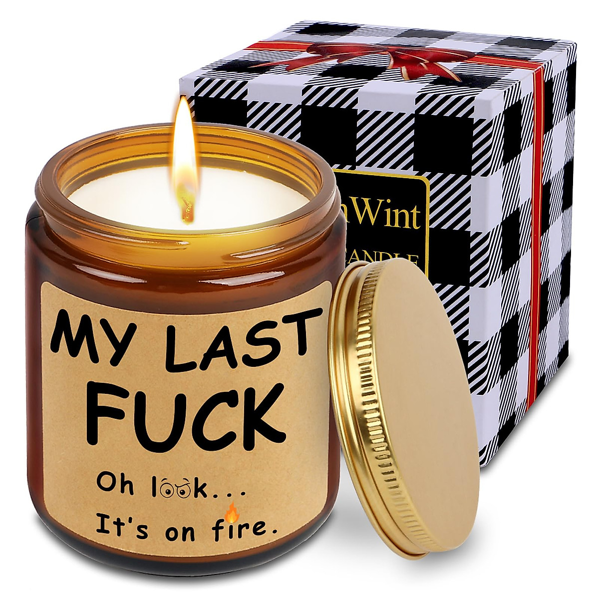 BrightinWint Vanilla Scented Candles, Candle Gifts for Women, Funny My Last F Candle Unique Candles for Home Scented, Hilarious Funny Gifts for Women, Men, BFF, Bestie, Best Friend, Coworker