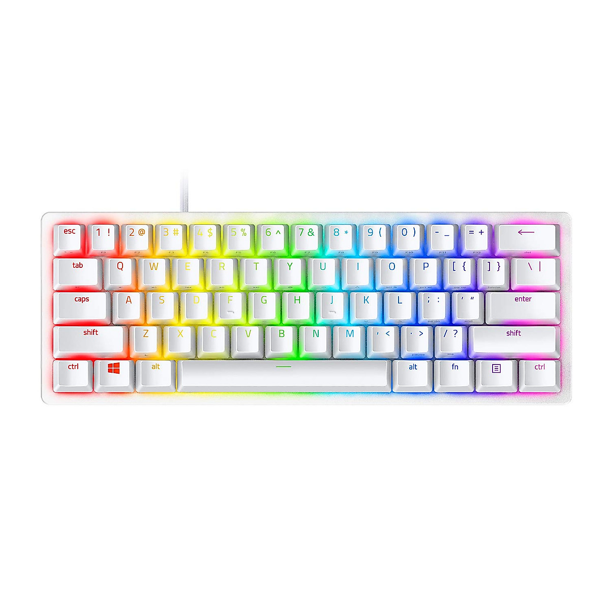 Razer Huntsman Mini 60% Gaming Keyboard + Goliathus Extended Chroma Bundle: Linear Optical Switches - Mercury White