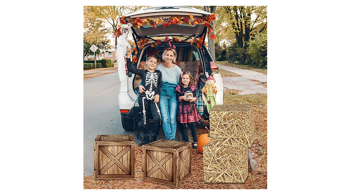 6PC Hay Bales Boxes for Western & Farm Party Decor