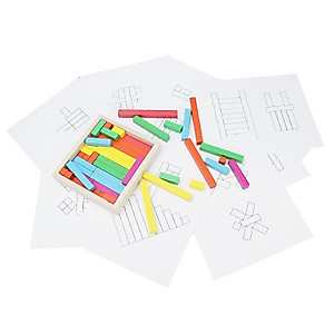Shanrya Math Number Rods, Valuable Counting Sticks Brightly Colored for Children for Counting