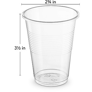 PLASTICPRO 7 oz Clear Plastic Disposable Drinking Cups [200 count]