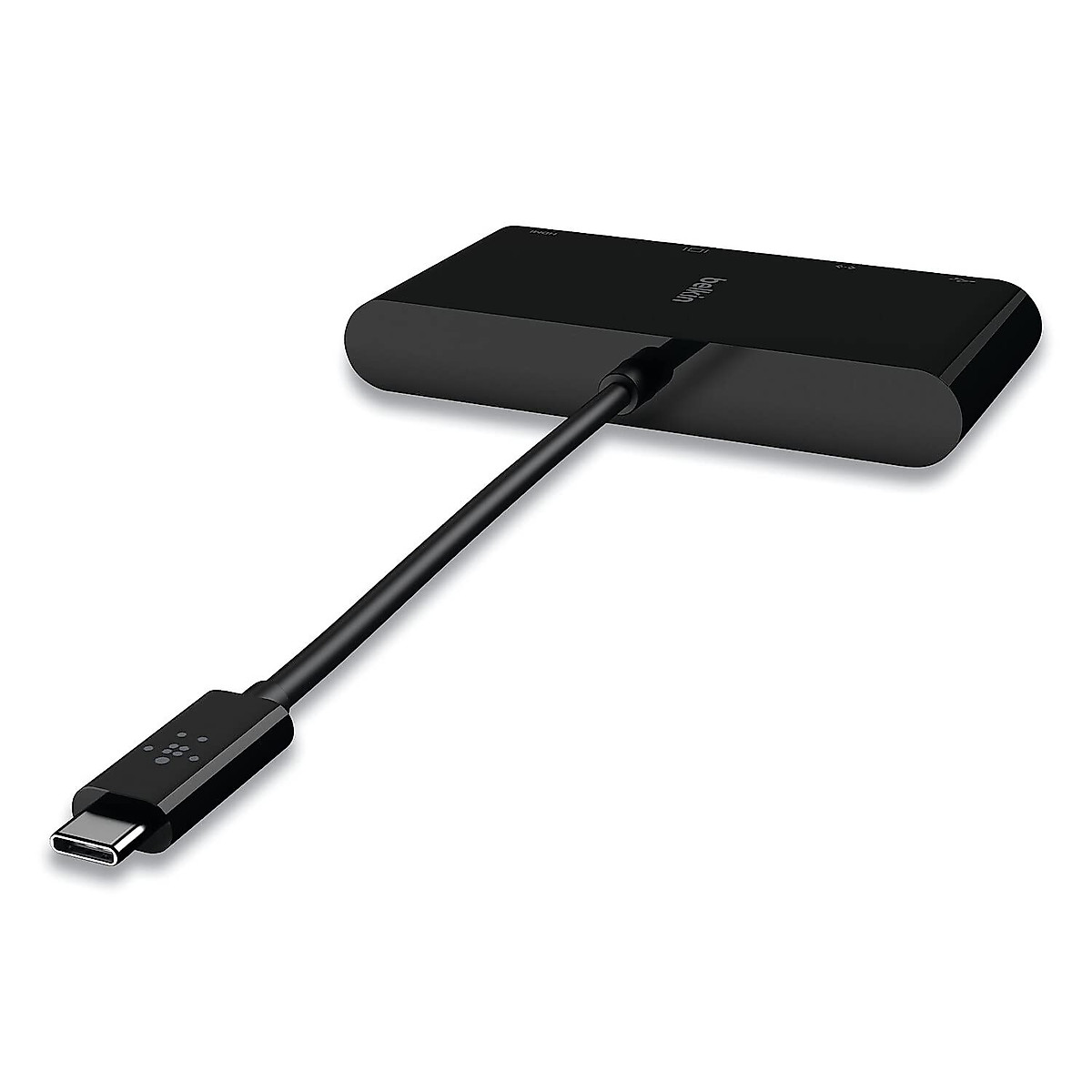 Belkin USB-C Multimedia Adapter, HDMI/Ethernet/USB-A/USB-C/VGA, 4.33", Black