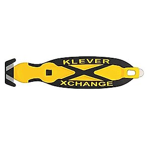 Klever Kutter Xchange Cutter, Box, Safety, Yellow, 12 Piece