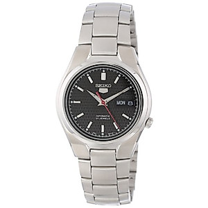 Seiko Men's SNK607 Seiko 5 Automatic Black Dial Stainless-Steel Bracelet Watch