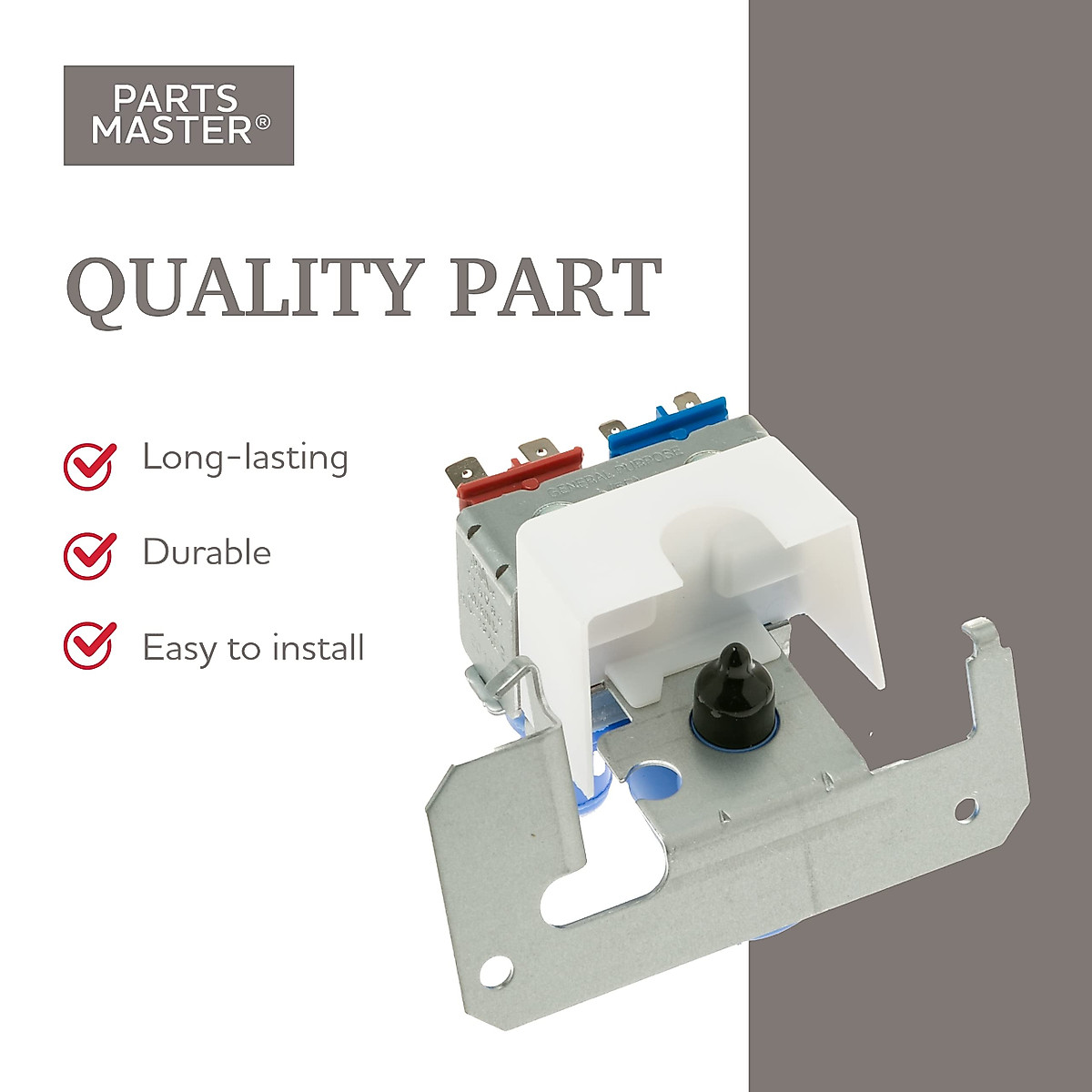 Parts Master Replacement for GE Refrigerator Water Valve with Guard - WR57X33326, PS16226572, AP6995571, 4960236, WV10032 - GE Refrigerator Parts