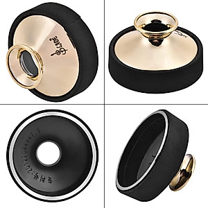 Sax Mute Lightweight Dampener Mute Saxophone Practice Noise Remove Music Instrument Part for Saxophone(Gold)