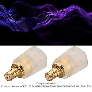 A2DC to 0.78mm 2 Pin Adapter, Male to Female Lightweight Wearable Universal Earphone Cable Connector for LS200 for CKR90 for LS400 (Transparent)