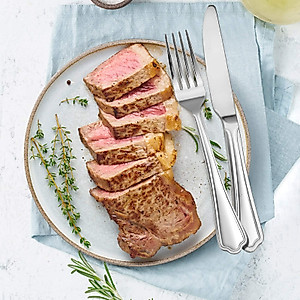 Dinner Forks Set of 12, E-far 7.9 Inch Stainless Steel Forks for Home, Kitchen or Restaurant, Non-toxic & Mirror Polished, Scalloped Edge & Dishwasher Safe