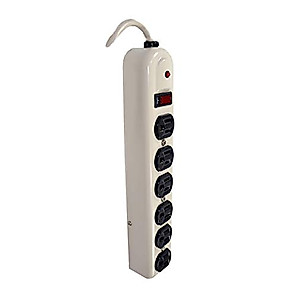 Weltron - Heavy Duty Metal Surge Protector 6 ft. (WSP-600F)