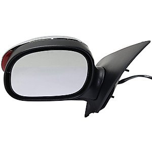 Kool Vue Mirror Set Compatible with 2001-2003 Ford F-150, Driver and Passenger Side, Crew Cab Pickup (SuperCrew Cab), Chrome, Power