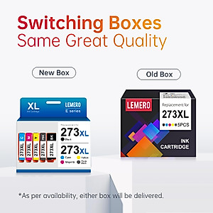 LEMERO Remanufactured Ink Cartridges Replacement for Epson 273XL 273 XL for Expression Premium XP-820 XP-610 XP-810 XP-620 XP-520 Printer (1 Black, 1 Photo Black, 1 Cyan, 1 Magenta, 1 Yellow, 5 Pack)