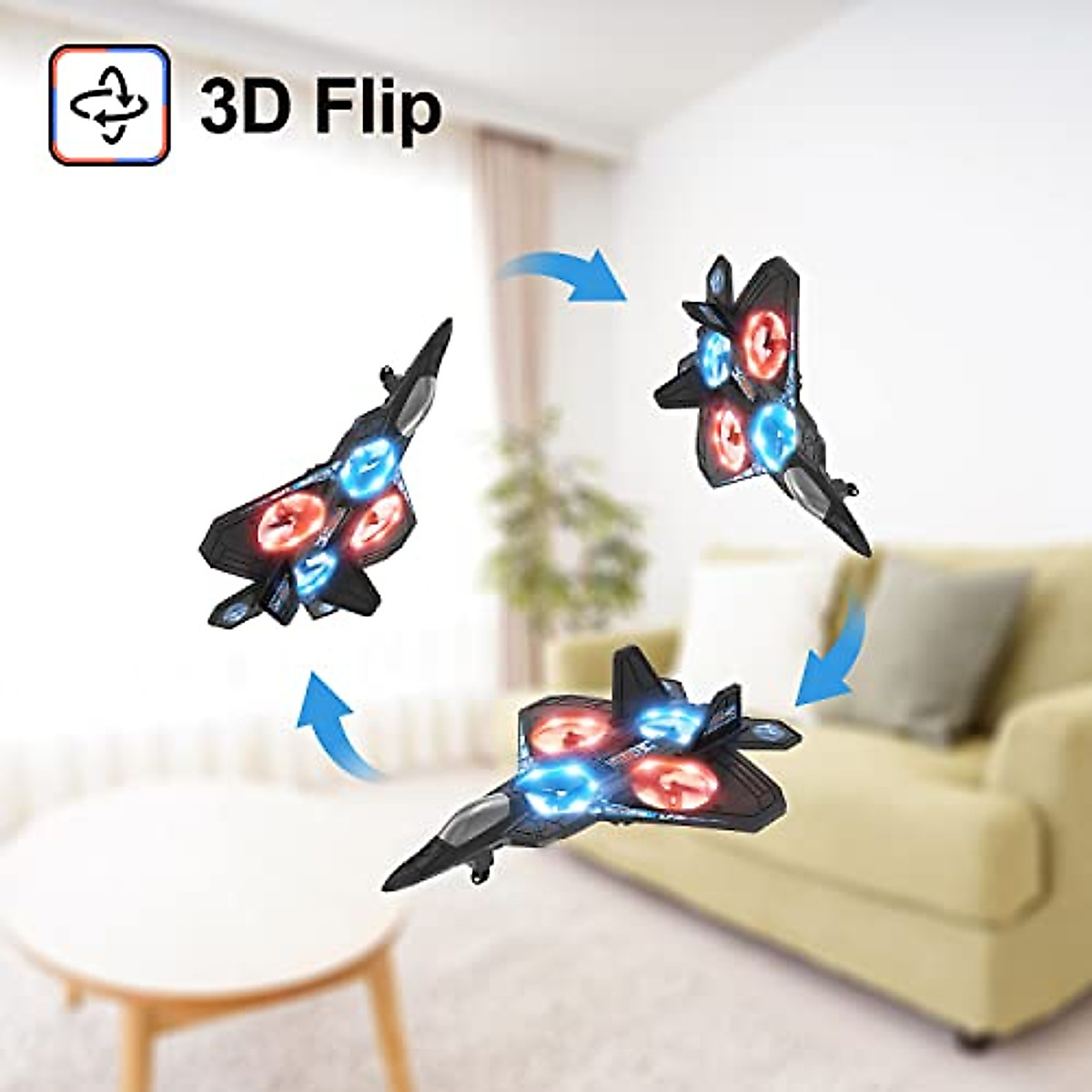 HOLYFUN Drone for Kids and Beginners RC Plane with Light, Remote Control Airplane Quadcopter Helicopter with Auto Hovering, 3D Flip and 3 Batteries (18 Mins), Great Gift Toy for Boys and Girls