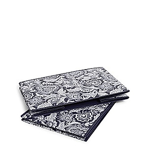 Vera Bradley Women's Collapsible Storage Bins Set of 2 - Small, Java Navy & White, Small