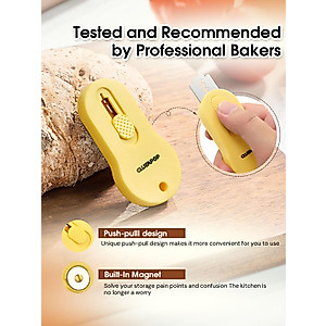 CLUEAPOP Bread Lame Sourdough Scoring Tool Extractable & Magnetic - Professional Dough Scoring Tool for Sourdough Bread Baking & Bread Making Tools - Scoring Patterns Booklet & 5 Razor Blades