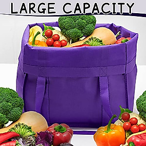 20 Pack Reusable Grocery Bags Shopping Tote Bags with Handles Heavy Duty Foldable, Washable (Multicolor)