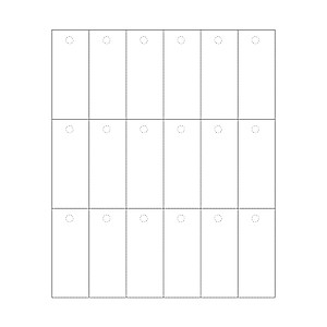 60 Printable Cardstock Hang Tags with Holes, Personalize and Custom Tags (Rectangle - 3 x 1.5 inches, 5 Sheets)