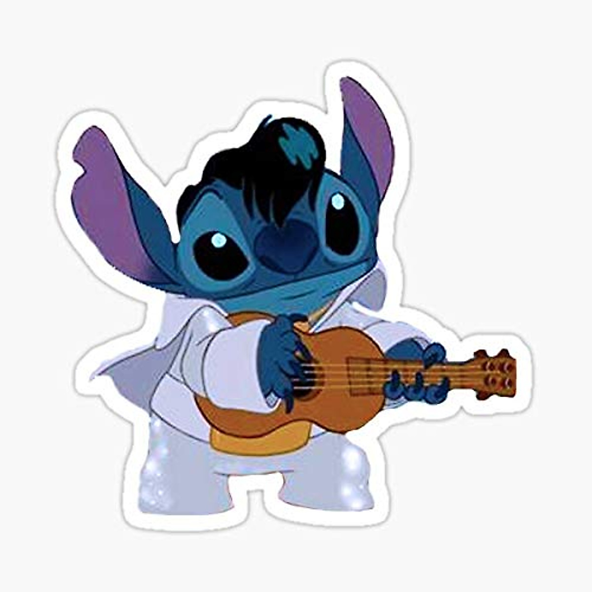 Stitch - Elvis Sticker - Sticker Graphic - Auto, Wall, Laptop, Cell, Truck Sticker for Windows, Cars, Trucks