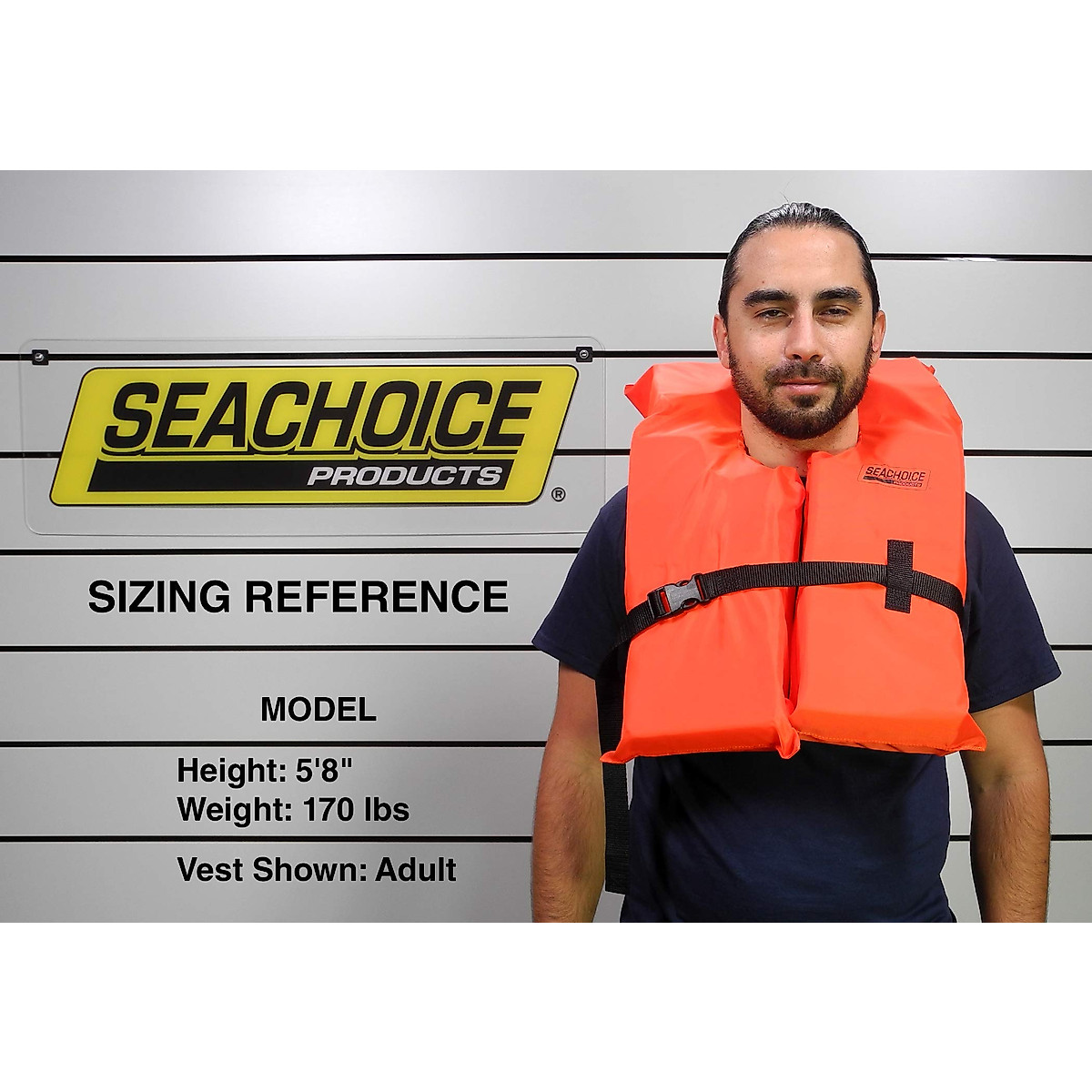 SEACHOICE 85520 Life Vest, Type II Personal Flotation Device â€“ Orange â€“ Adult