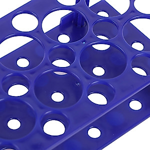 2 Pack 50 Well Centrifuge Tube Rack for 10ml/15ml/50ml Scientific Laboratory Plastic Tube Rack Holder Detachable Lab Test Tube Rack Orange/Blue