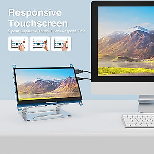 APROTII 12 inch HDMI Monitor, 1024x768 HD Display, HDMI/BNC/AV/VGA/USB Input Audio Video Display with BNC Cable Bulid in Speaker and VESA Hole for PC Raspberry Pi Use Built-in Speaker