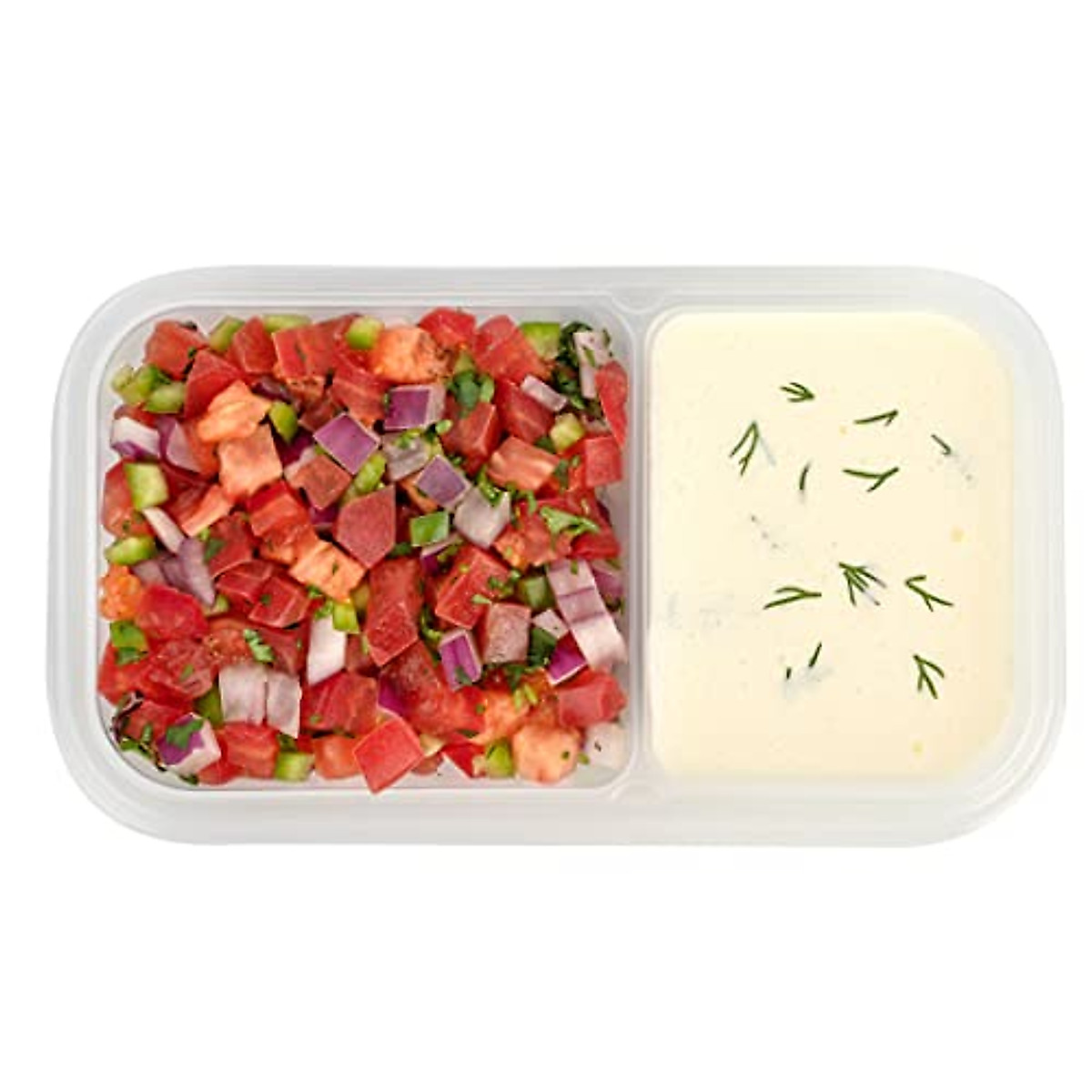 Restaurantware TRAYS ONLY: Futura 15.2 Ounce Trays For Containers 100 Microwavable Trays For 24 34 And 44 Ounce Containers - Containers Sold Separately 2 Compartments Clear Plastic Food Trays