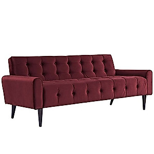 Modway EEI-2456-MAR Delve Velvet Maroon, Sofa, Maroon Fabric