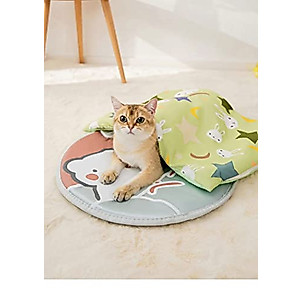 self Heating cat Bed cat Heating pad Heated cat Bed pet Heating Pads for Cats Heated cat Bed Indoor pet Blanket Heating cat mat Waterproof Scratch Shock Proof Electric Proof Constant Temperature (S)