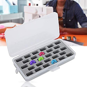 GLOGLOW Spools Box, Transparent Plastic Material Thread Storage Box, for Home mudroom Arts Crafts Office DIY Tools Garage