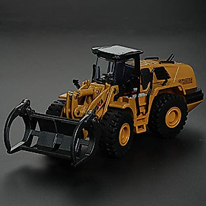 Gemini & Genius Construction Vehicle Toys Timber Grab Truck Heavy Metal 1/50 Scale Wooden/Building Materials Grab Vehicle, Feller Buncher Alloy Model Toy, Gift, Collection and Decoration for Kids