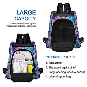 Women's Fashion Backpack Purses Handbags Mandala Shoulder Bag Travel bag