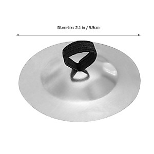 MILISTEN 6Pcs Finger Cymbals, Finger Cymbals Brass Zills Finger Musical Instrument for Dancer Ball Party, Silver