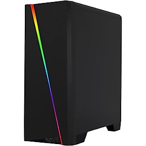 Ssrotho Gaming PC Windows 10 Professional Desktop Tower Computer, Intel Quad-Core i7 3.4Ghz, 8GB RAM, 1TB HDD, WiFi Adapter, GeForce GT 1030 2GB GDDR5, RGB Lighting Case