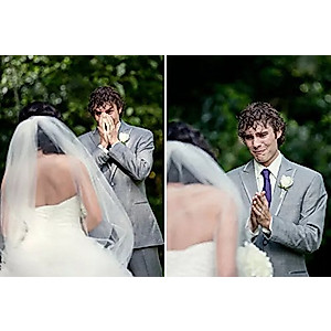 FAYBOX Wedding Prom Velvet Rose Rhinestone Corsage and Boutonniere Set With Silvery Ribbon Stretch Bracelet (Ivory*2)