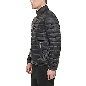 Tommy Hilfiger Men's Water Resistant Ultra Loft Down Alternative Puffer Jacket, Black, Medium