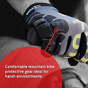 G-Form Sorata Trail Gloves, Grey/Acid Green, Adult XXL