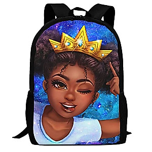 IAGM African Women Backpack Black Girl Magic School Bookbag Daypack For Teens Girls Durable