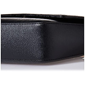 DKNY womens Dkny Bryant Md Flap Crossbody, Black/Gold, One Size US