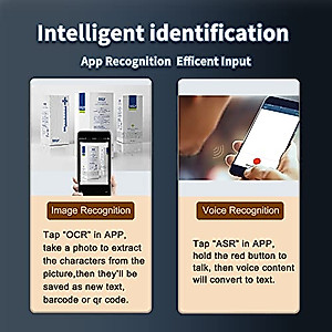 DETONGER Label Maker DP23S Thermal Portable Bluetooth Barcode Label Maker with 1 Pack 50x30mm Label Sticker for Home Office Organization Commercial Use, Android & iOS,Black