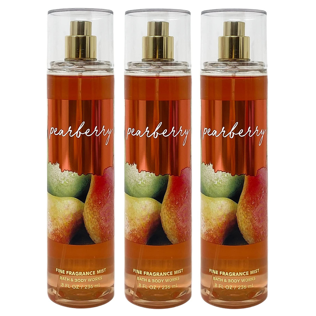 Bath & Body Works Pearberry Fine Fragrance Mist, 8 Oz - Pack of 3