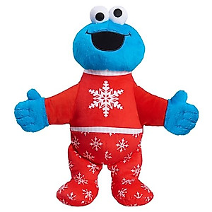 Sesame Street Holiday 15-inch Large Plush Cookie Monster Stuffed Animal, Super Soft Plush, Kids Toys for Ages 18 Month by Just Play