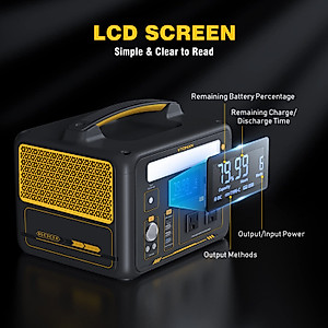 VTOMAN Jump 600X Portable Power Station 600W (1200W Peak), 299Wh LiFePO4 (LFP) Battery Powered Generator with 2x 110V/600W AC Outlets, 60W PD, Regulated 12V DC Output for RV/Van Camping & Home Backup