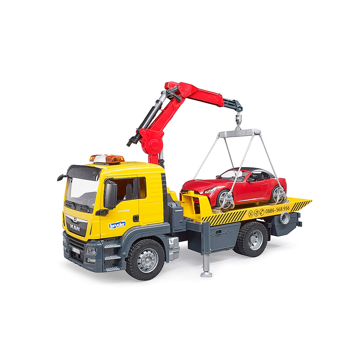Bruder 03750 Man TGS Tow Truck Roadster and Light and Sound Module